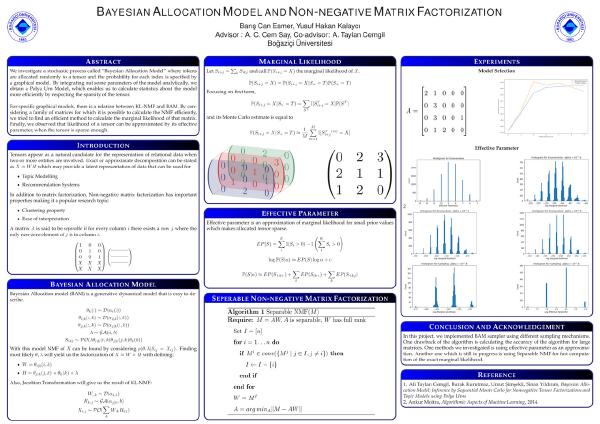 Bayesian Allocation Model And Non Negative Matrix Factorization Senior Projects